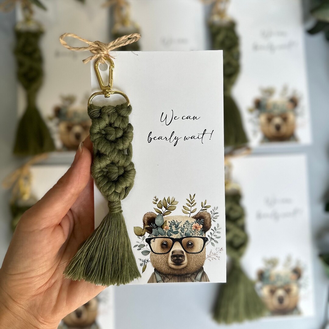 Baby Shower Macrame Favors / Handmade / Baby Gift / Bridal Shower ...