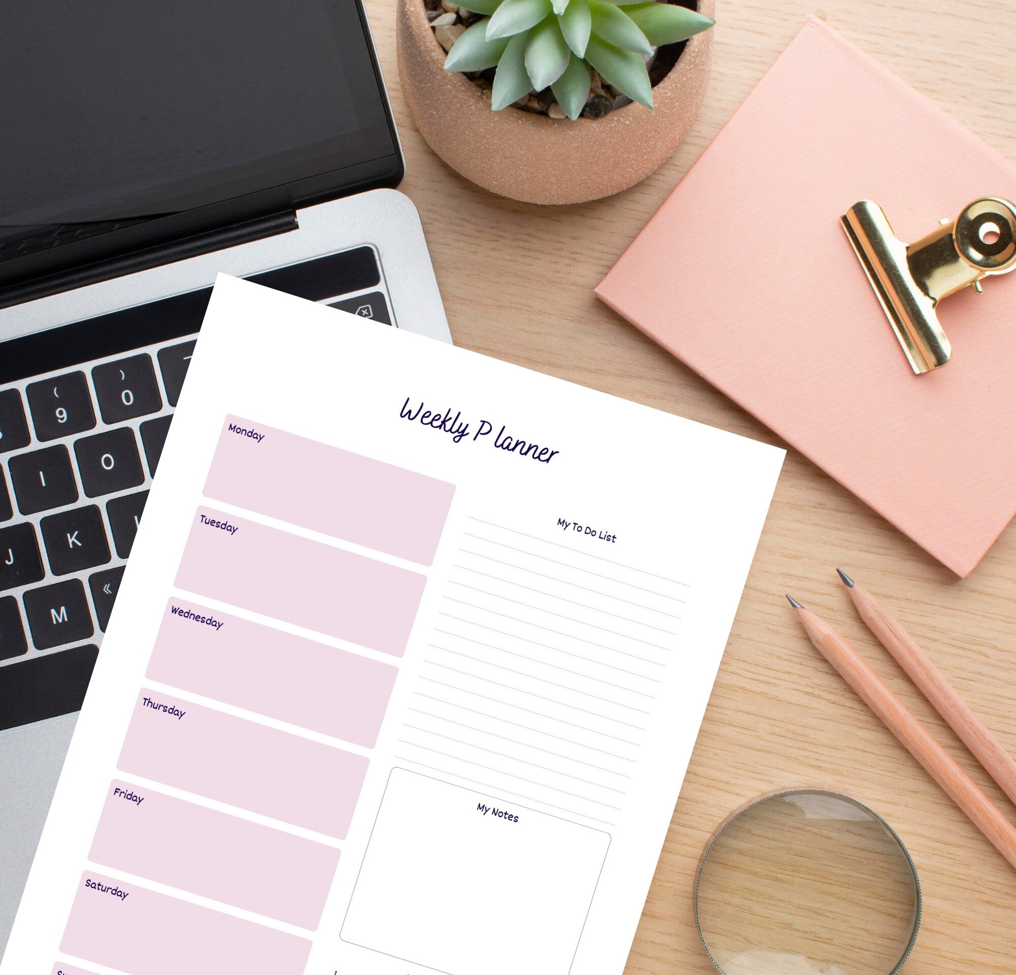 Weekly Planner Printable Weekly Planner Cute Weekly Planner - Etsy