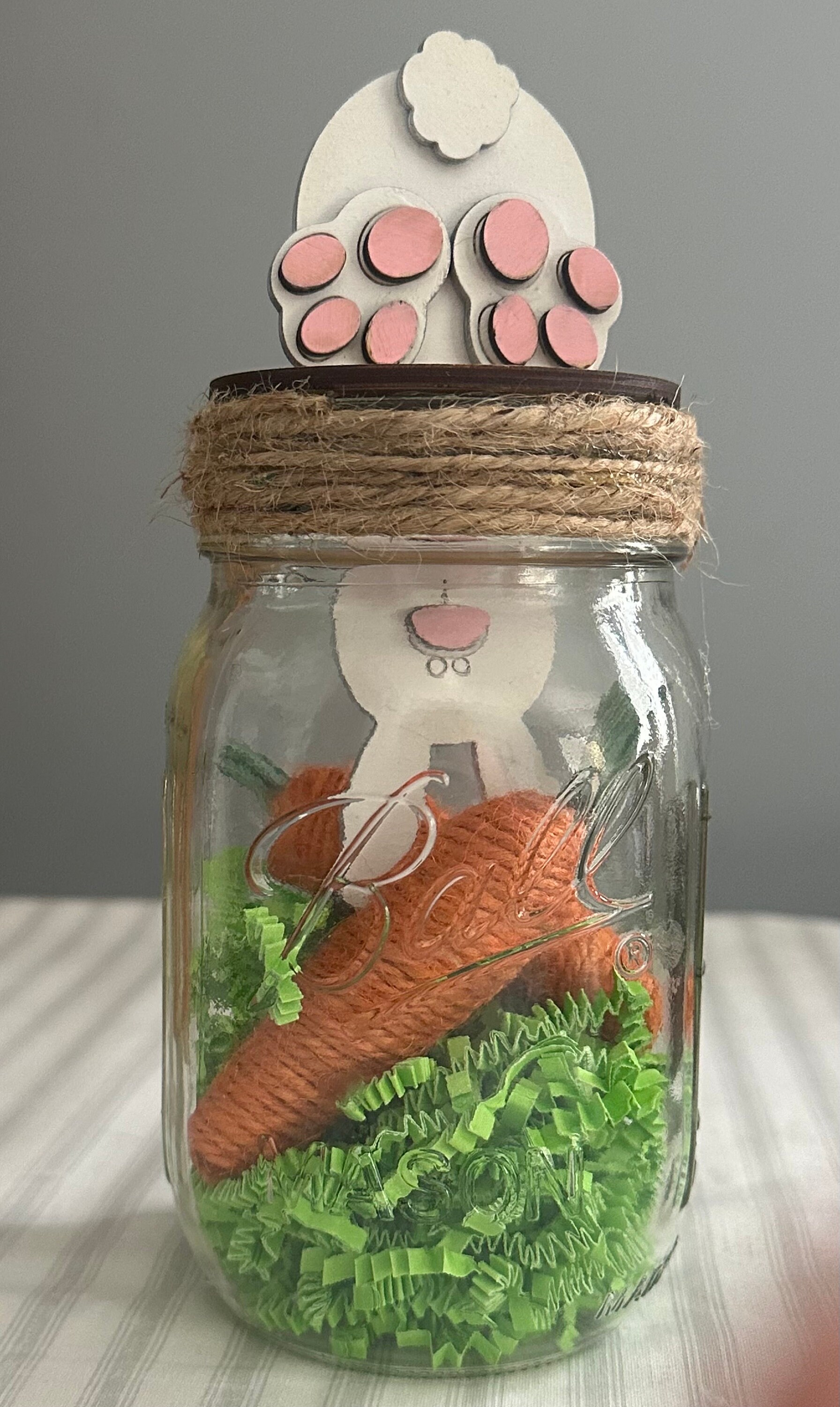 Mason Jar Topper | Tiered Tray Display Decor /bunny Topper/bunny Butt ...