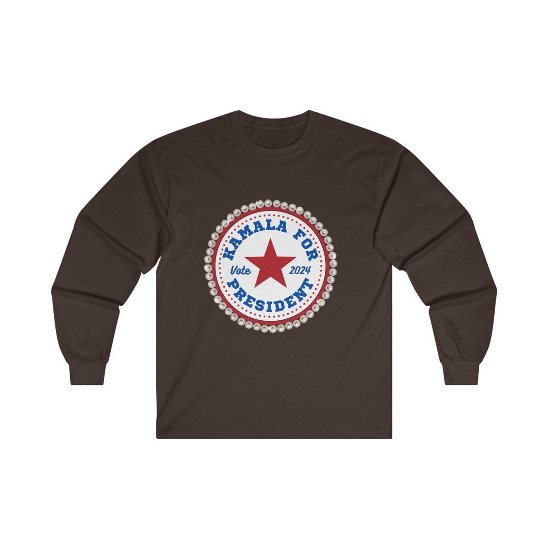 Kamala Harris Chucks and Pearls Long Sleeve Kamala Long Sleeve Tshirt ...