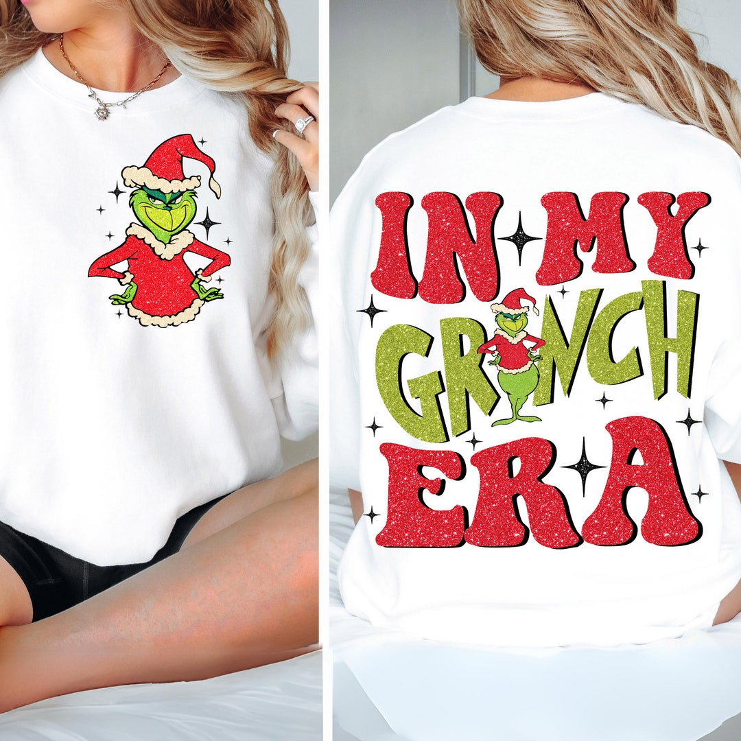 In My Grinch Era Png, Glitter Grinch Png, Sequin Grinch Png, Grinch Png ...