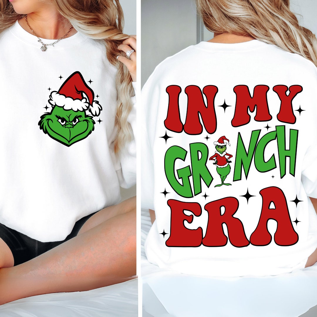 In My Grinch Era Svg Png, Grinch Face Svg, Christmas Png, Retro ...
