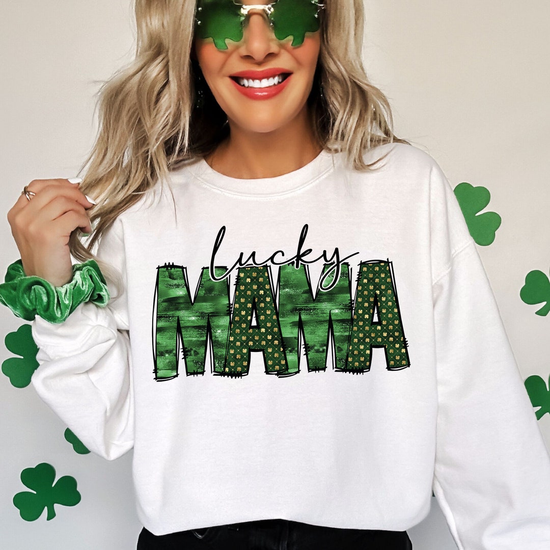 Lucky Mama St Patricks Png, Glitter Lucky Mama Png, Mama Sublimination ...