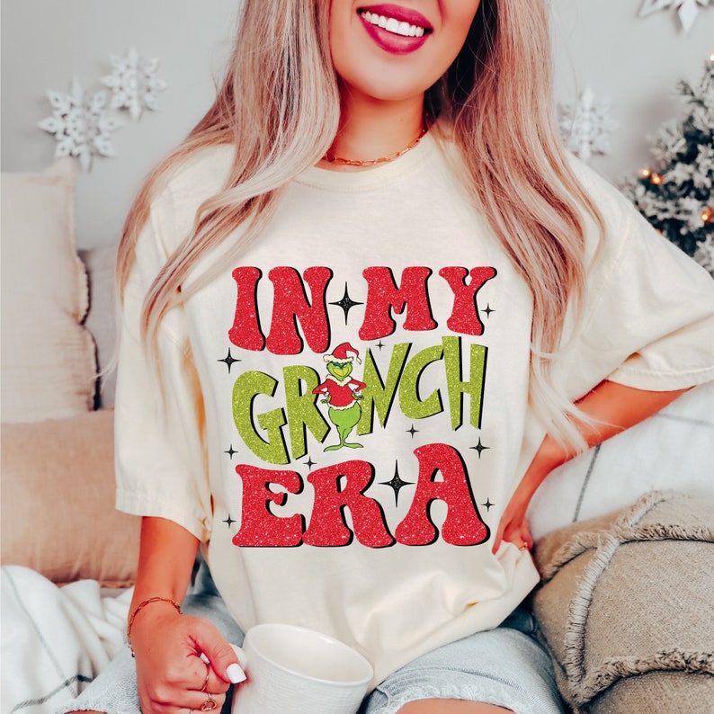 In My Grinch Era Png Glitter Grinch Png Sequin Grinch Png - Etsy