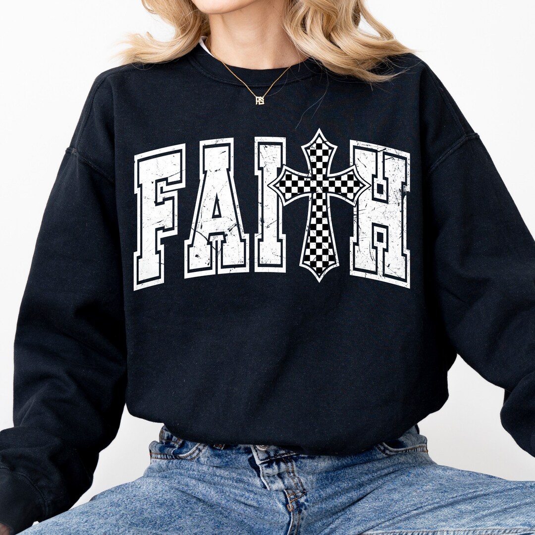 Faith Svg, Retro Faith Png, Christian Svg, Checkered Jesus Svg, Jesus ...