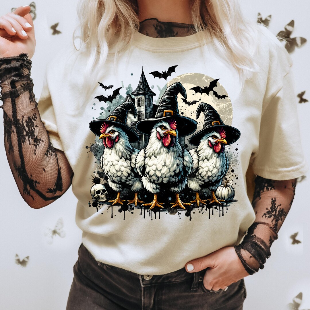 Halloween PNG, Spooky Chickens Png, Autumn Png Sublimation Design, Fall ...
