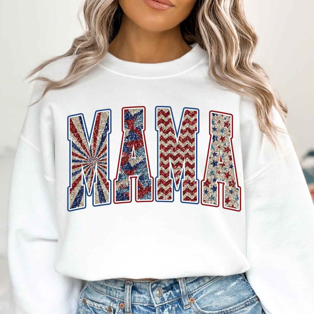 Glitter American Mama Png, 4th of July Mama Png, Mama Sublimation ...