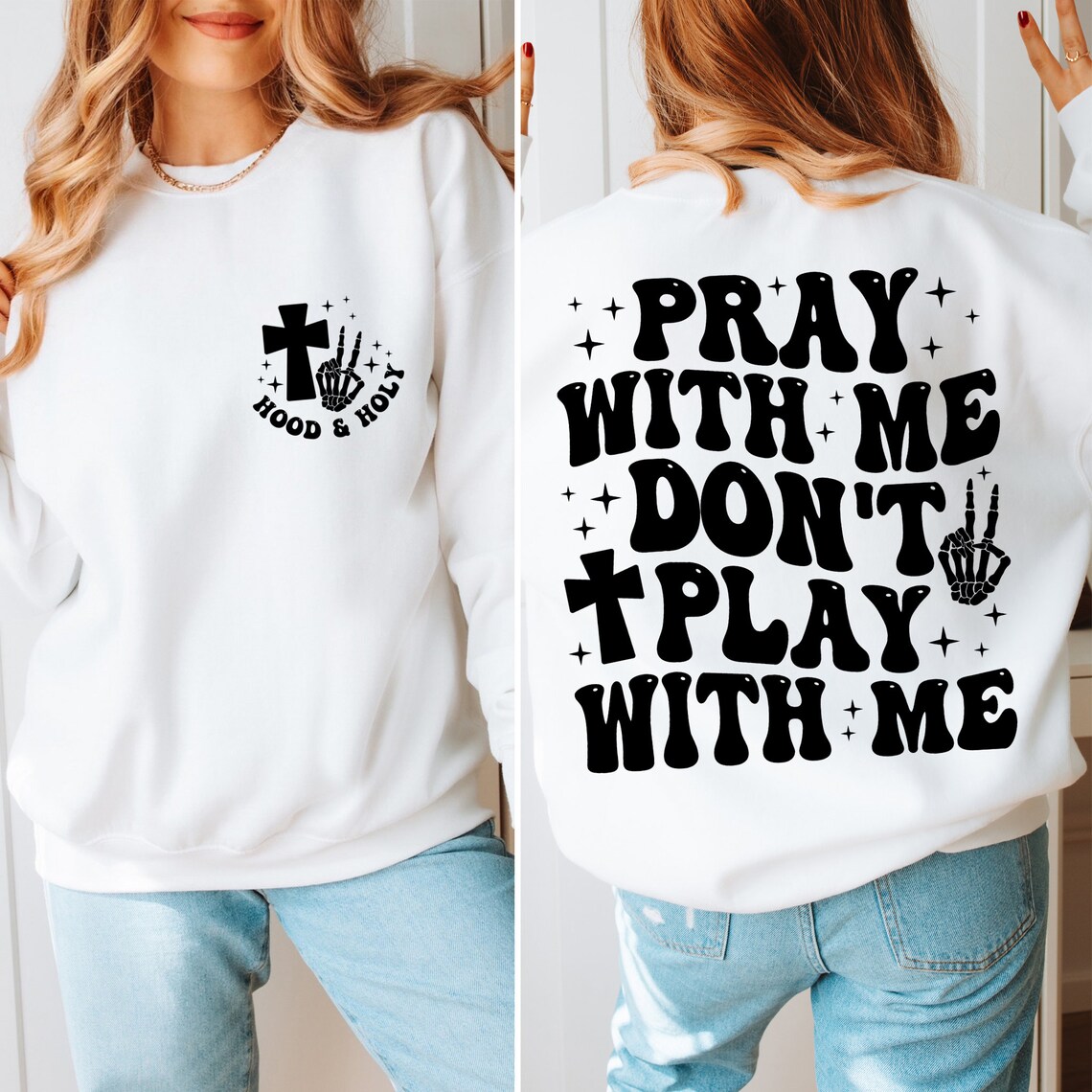 Pray With Me Svg Png Hood and Holy Svg Retro Wavy Svg - Etsy