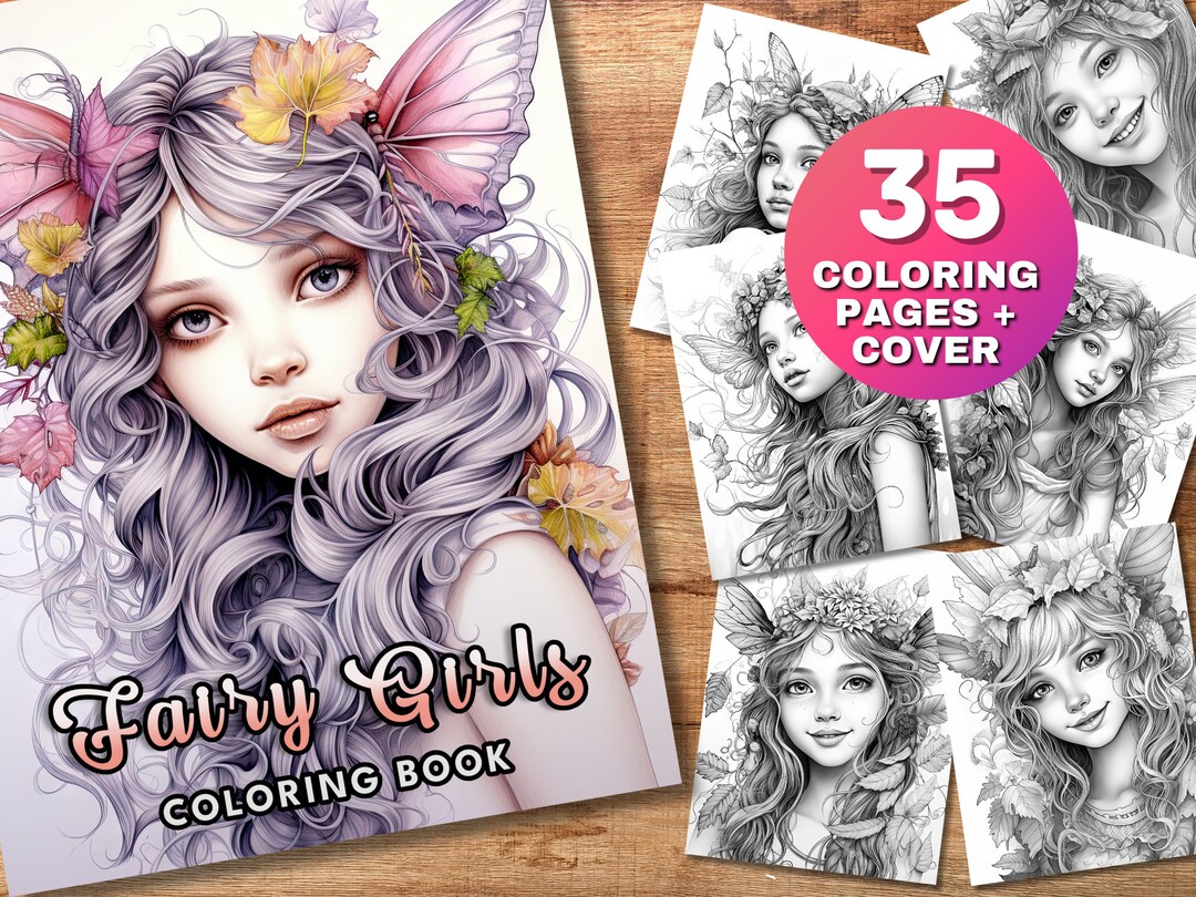 35 Forest Fairy Coloring Pages, Fairies Colouring Book, Fantasy ...