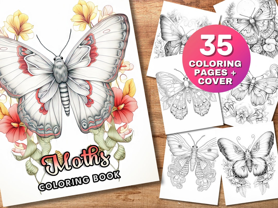 35 Butterfly Coloring Page Moth Coloring Book Butterfly - Etsy Australia