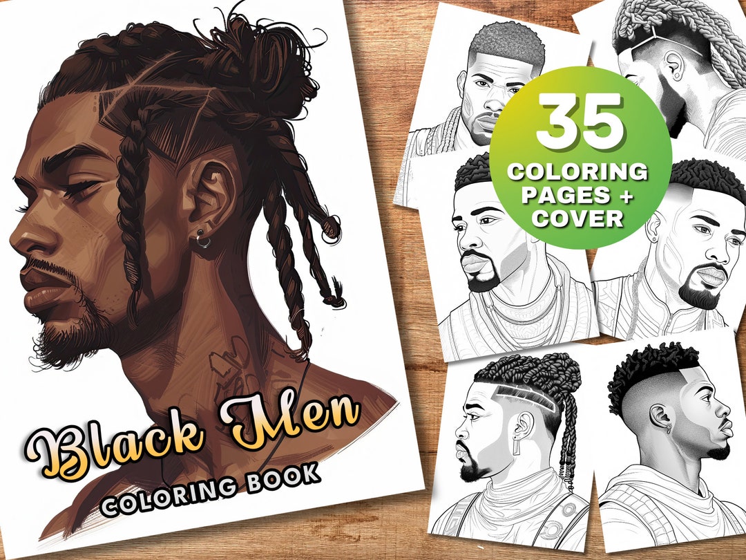 35 Black Man Coloring Pages, Black Men Coloring Book, Fashion Colouring ...