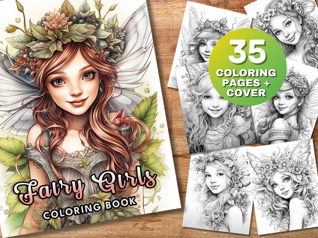 35 Forest Fairy Coloring Pages, Fairies Colouring Book, Fantasy ...