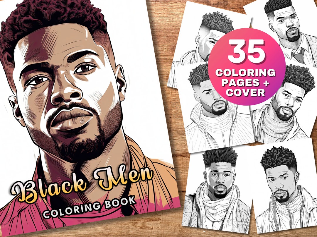35 Black Man Coloring Pages, Black Men Coloring Book, Fashion Colouring ...