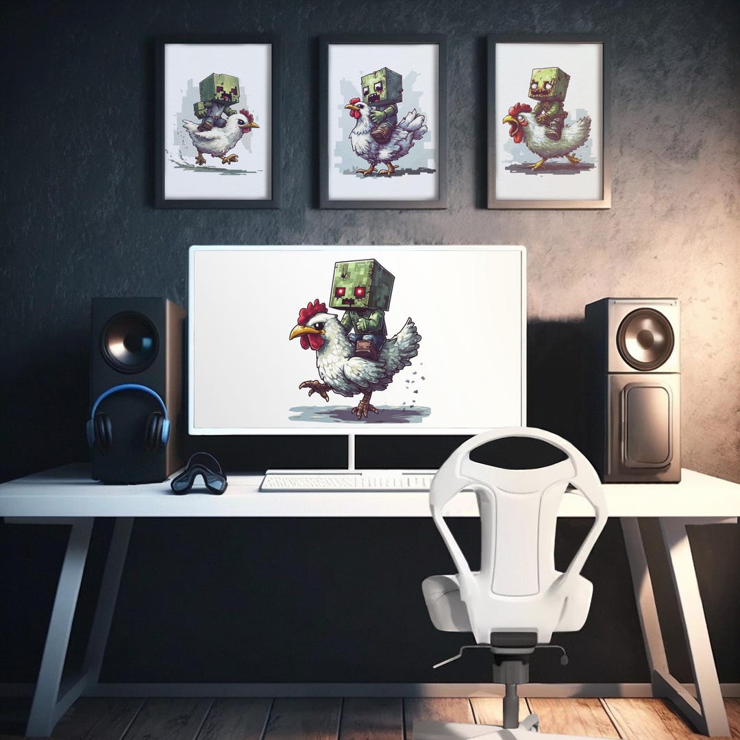 Chicken Jockey PNG, Zombie Riding Chicken Art (digital Download) - Etsy