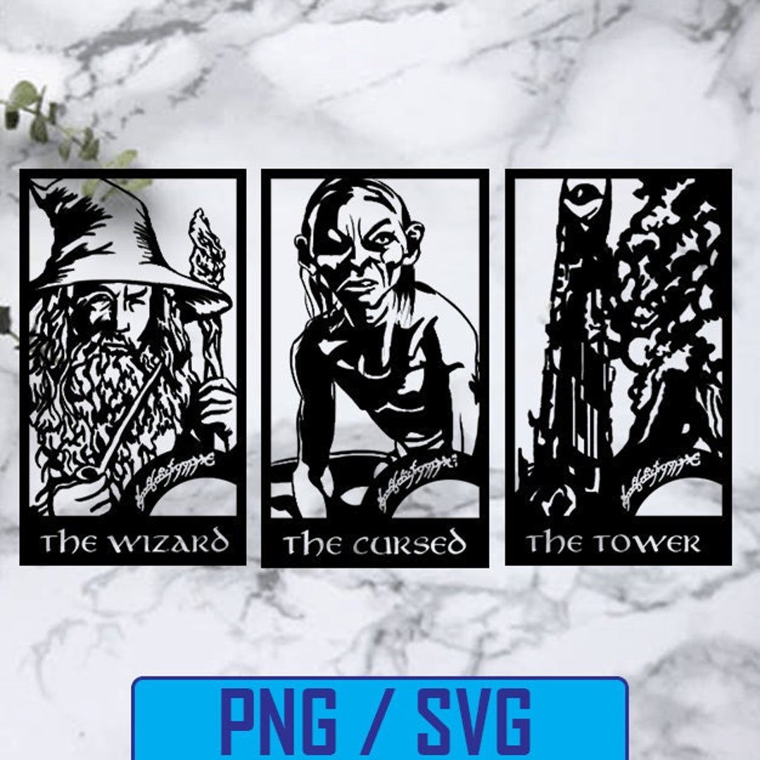 LOTR Svg Bundle Set 1. the Wizard, the Tower and the Cursed ...