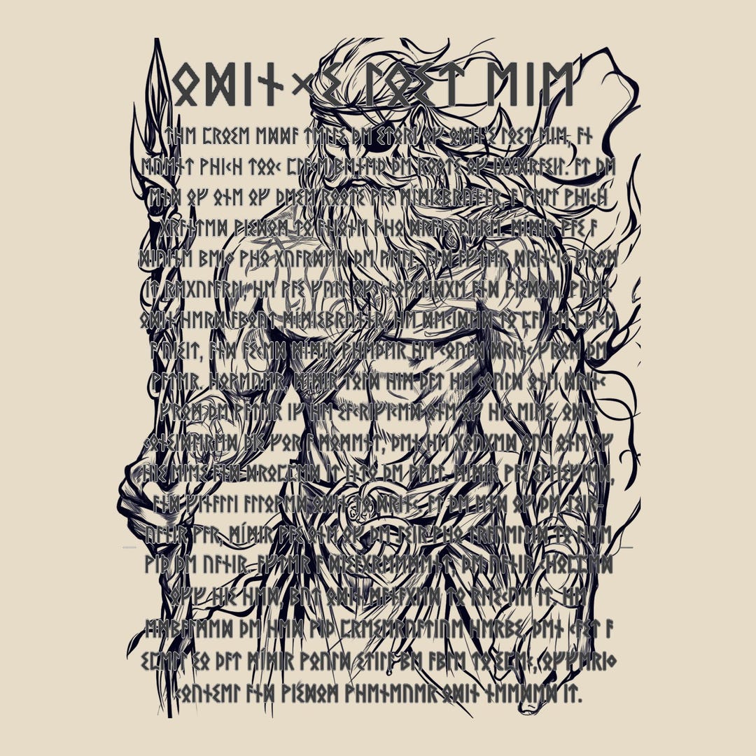Odin's Lost Eye Norse Parable Wall Art (PNG Digital Download A4 Size ...