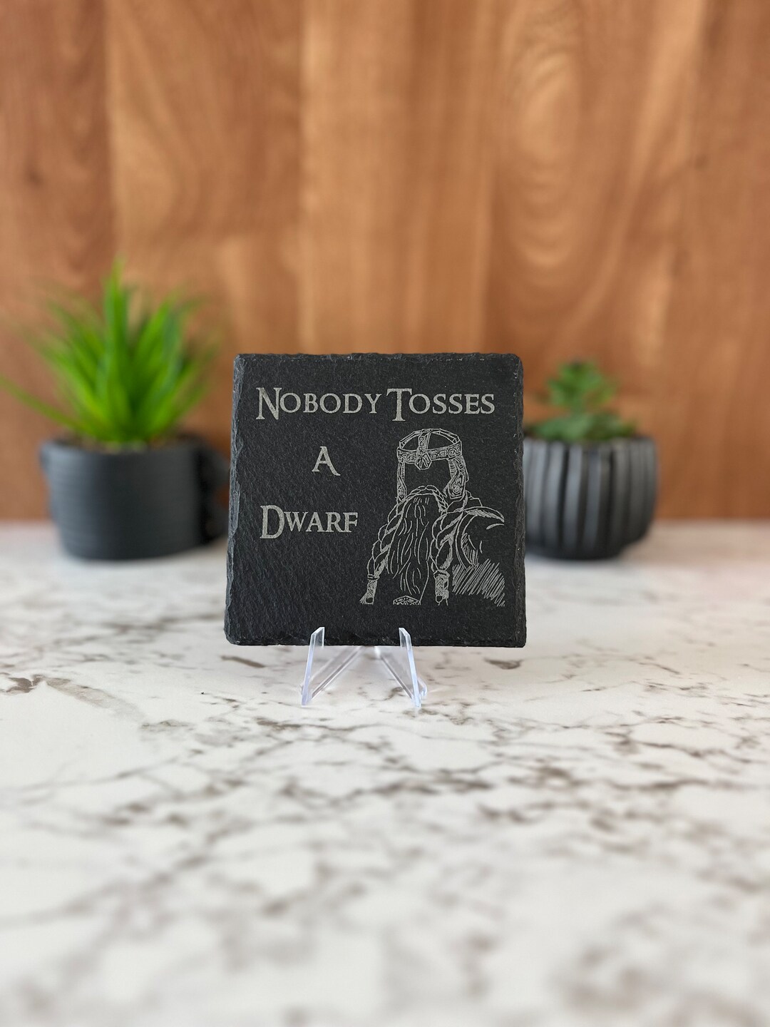 Lord of the Rings Slate Coaster: Gimli, Geeky Home Decor - Etsy UK