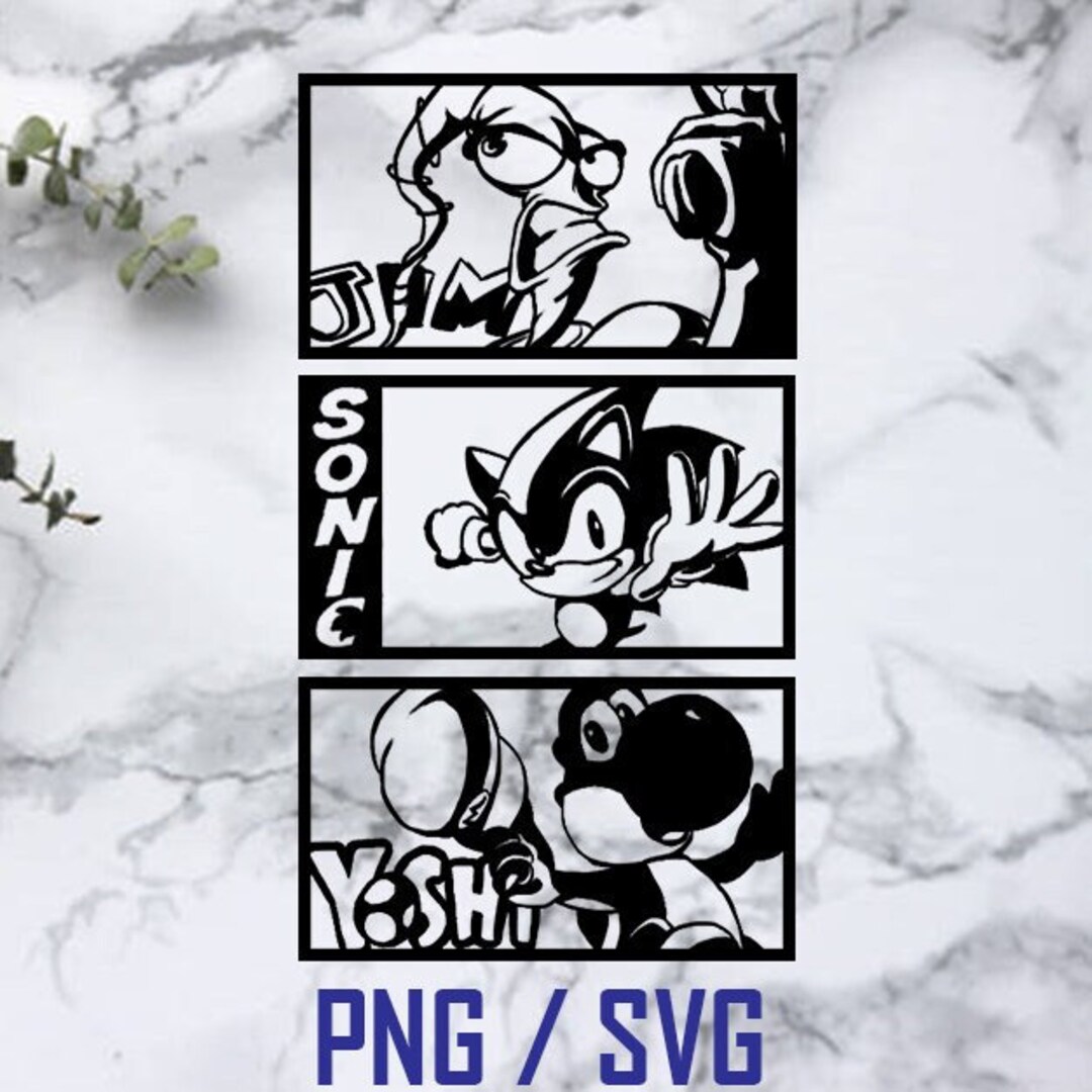 Retro Video Game Characters SVG Bundle Set 1, Vintage Game Hero's PNG ...