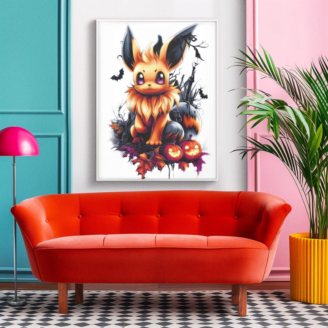 All Hallows Eevee Digital Print, PNG Sublimation File Pokemon, Diy ...