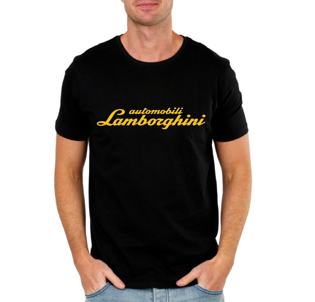 Lamborghini Black T-shirt Man Unisex 100% Cotton - Etsy