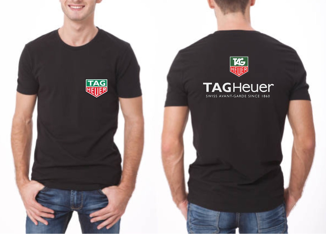 Black T-shirt Tag Heuer Watch Unisex сhronographtee Shirt 100% Cotton ...