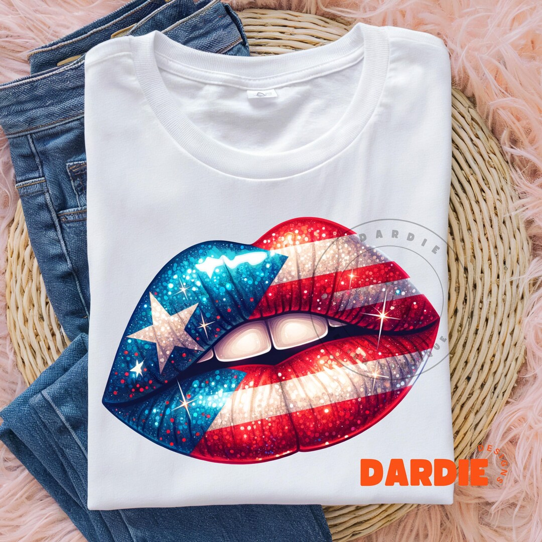 Puerto Rico Flag PNG Lips Png Boricua Culture Png Patriotic Png Puerto ...