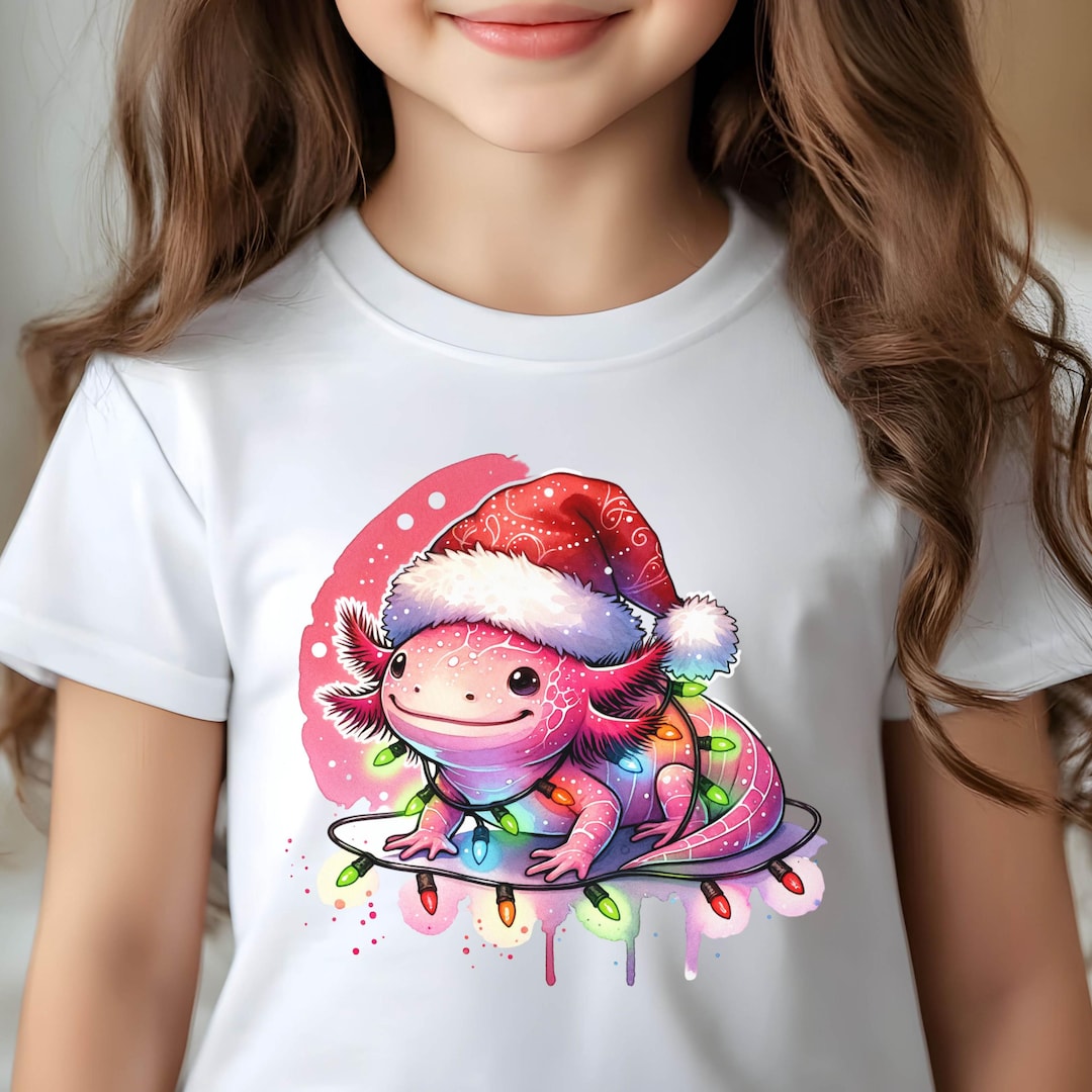 Christmas Axolotl PNG Santa Axolotl Png Cute Kawaii Merry Axolotlmas ...