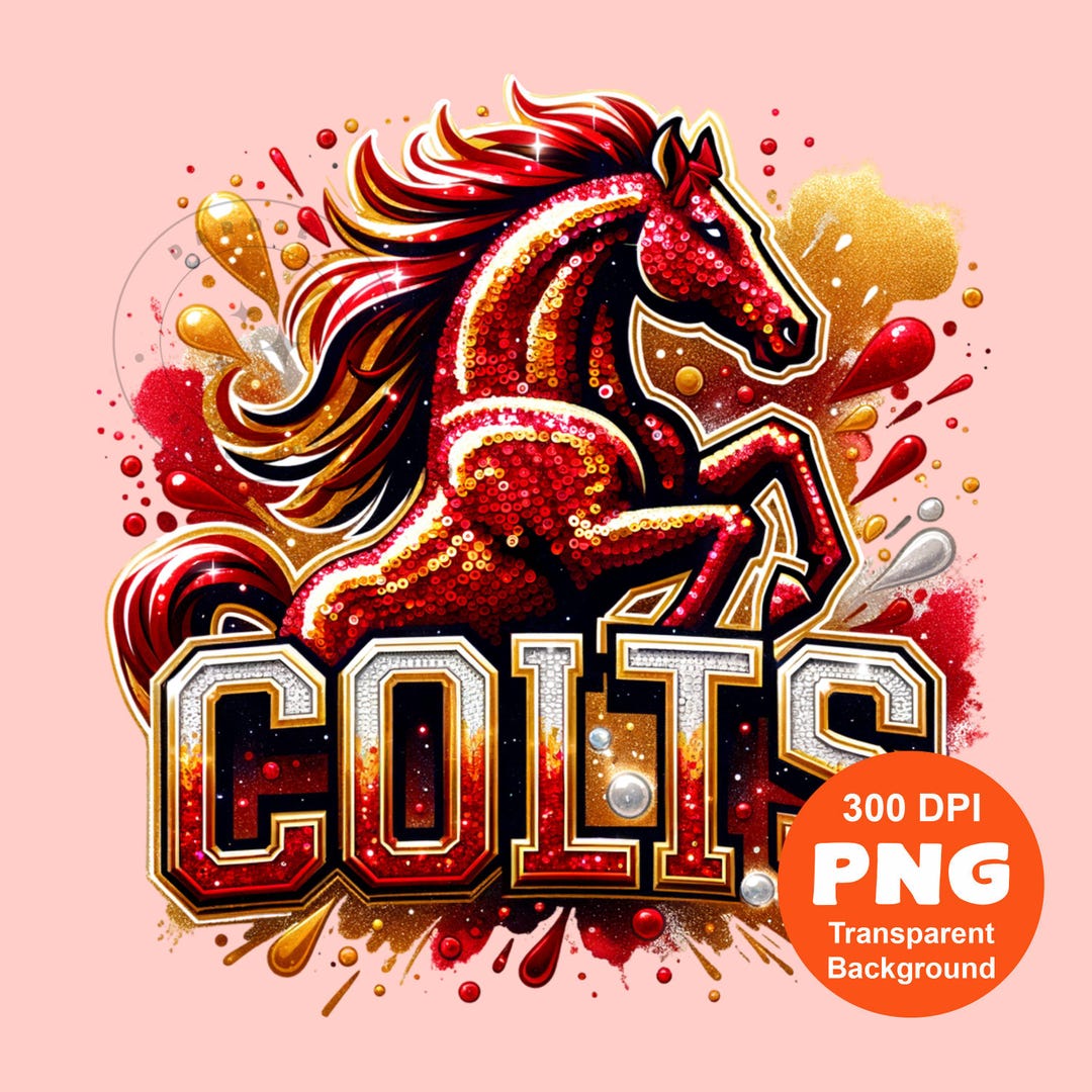 Colts PNG Lion Png Colt Png Bling Glitter Colts School Spirit Png ...
