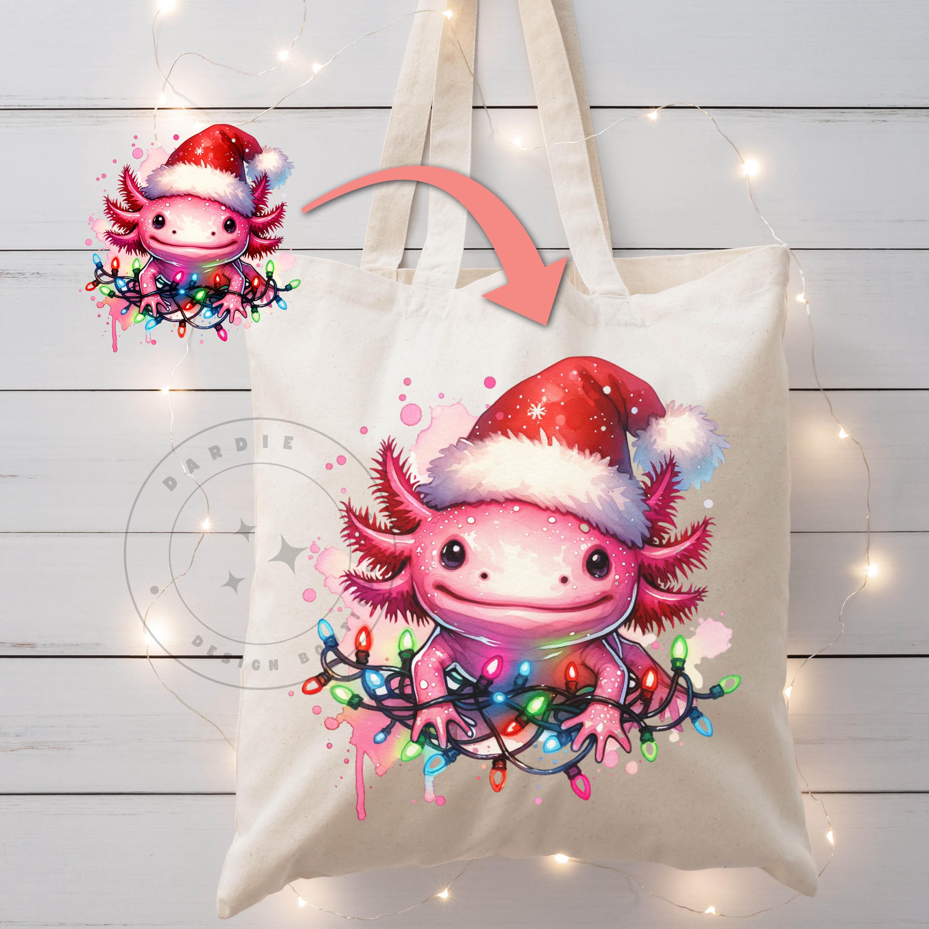 Christmas Axolotl PNG Santa Axolotl Png Cute Kawaii Merry Axolotlmas ...
