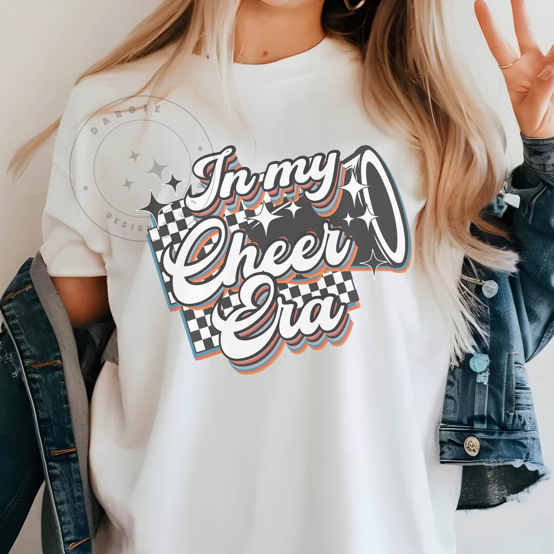 In My Cheer Era PNG Cheer Mom Checkerboard Png 80s 90s Black White ...