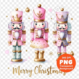 Pink Nutcrackers Png Pastel Gold Glitter Pink Christmas Merry Christmas ...