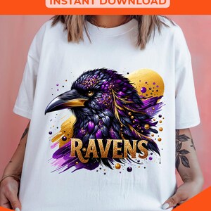 Ravens PNG Mascot Png Purple Gold Glitter Ravens Png Game Day Png Sport ...