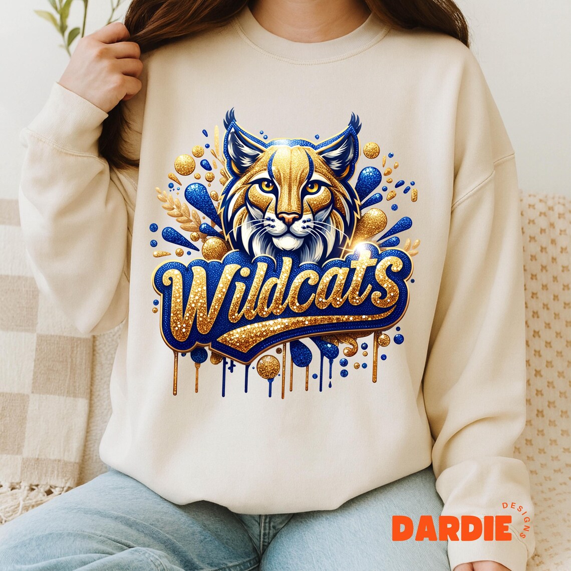 Blue Gold Wildcats PNG Wildcat Mascot Png Sport Png Football Baseball ...