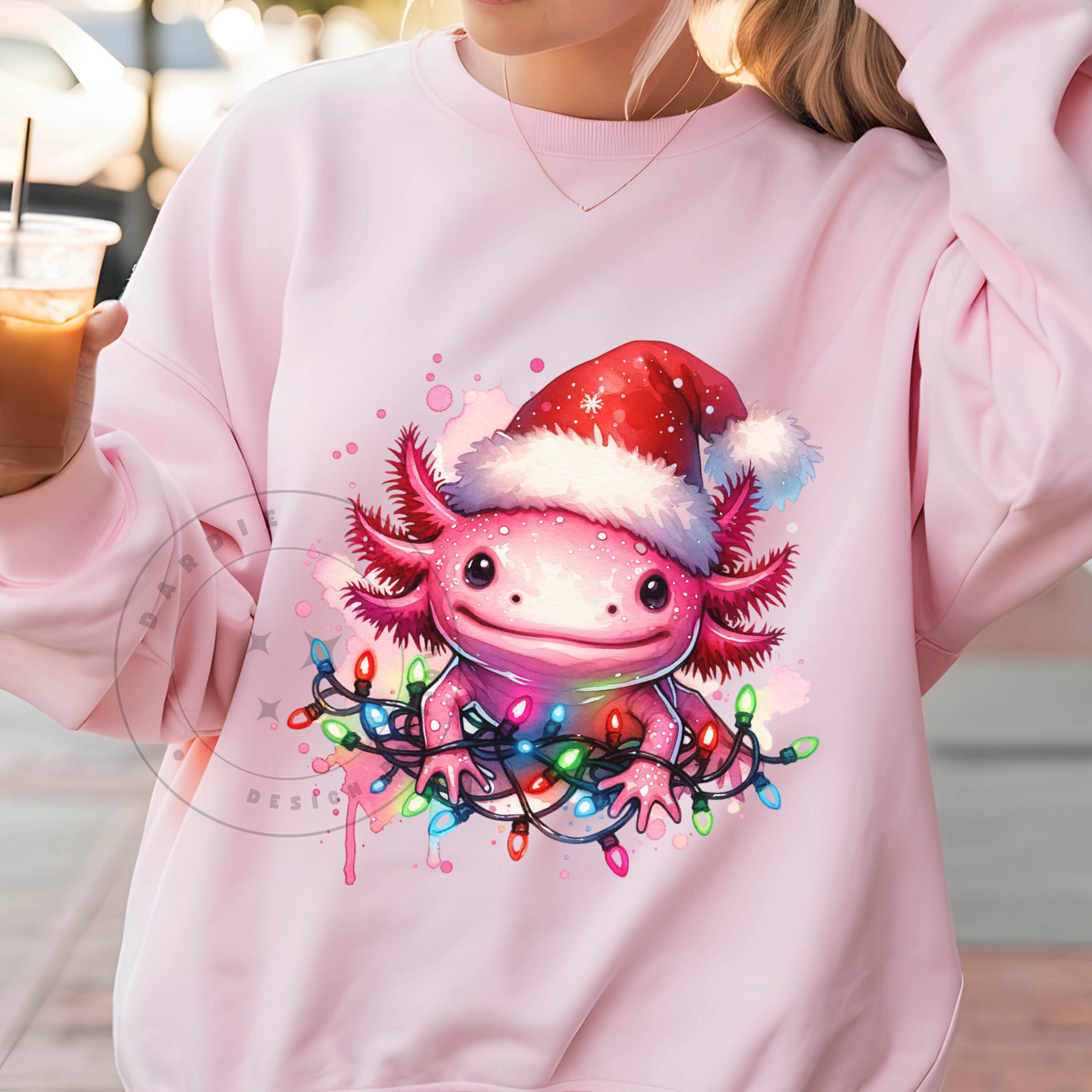 Christmas Axolotl PNG Santa Axolotl Png Cute Kawaii Merry Axolotlmas ...