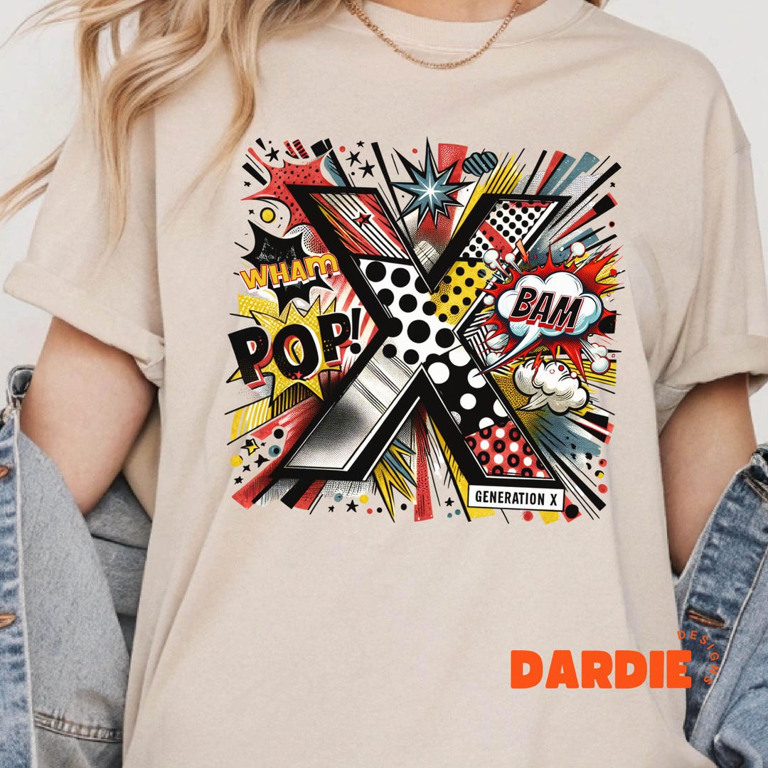 Generation X PNG Gen X Retro Comic Book Style Funny Quotes Sublimation ...