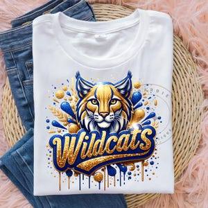 Blue Gold Wildcats PNG Wildcat Mascot Png Sport Png Football Baseball ...