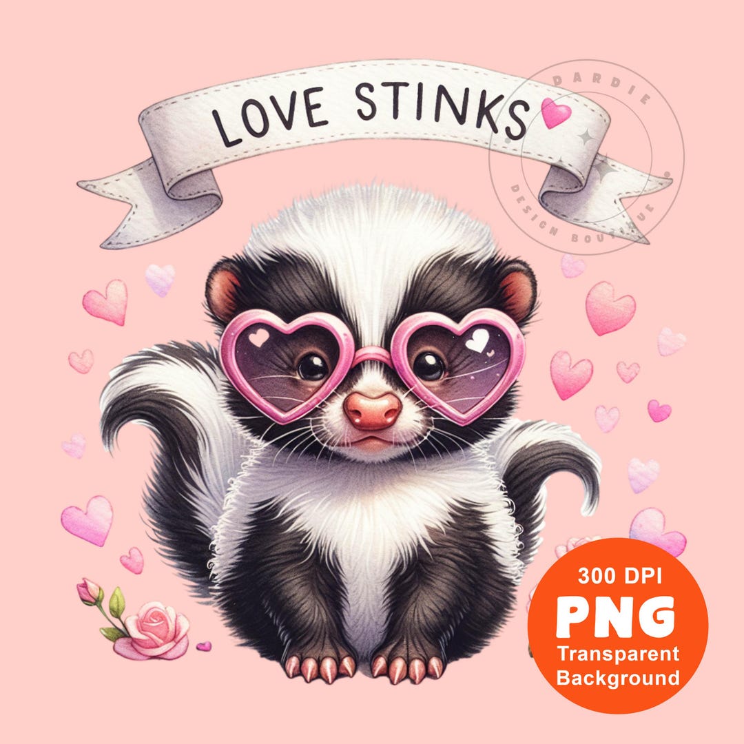 Love Stinks Valentine PNG Skunk Valentine Sarcastic Valentine PNG Shirt ...