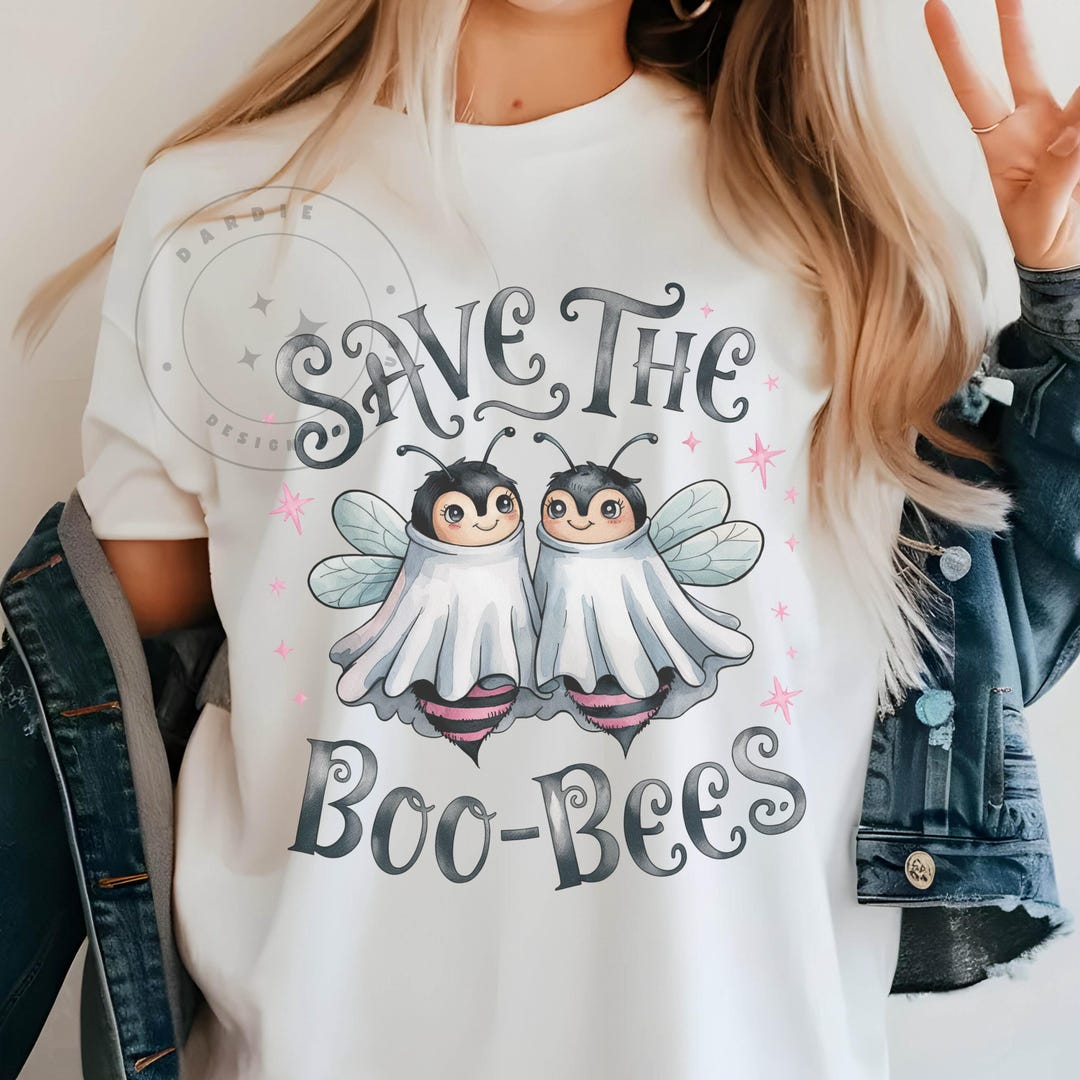 Save the Boo Bees PNG Design Breast Cancer Awareness Sublimation ...