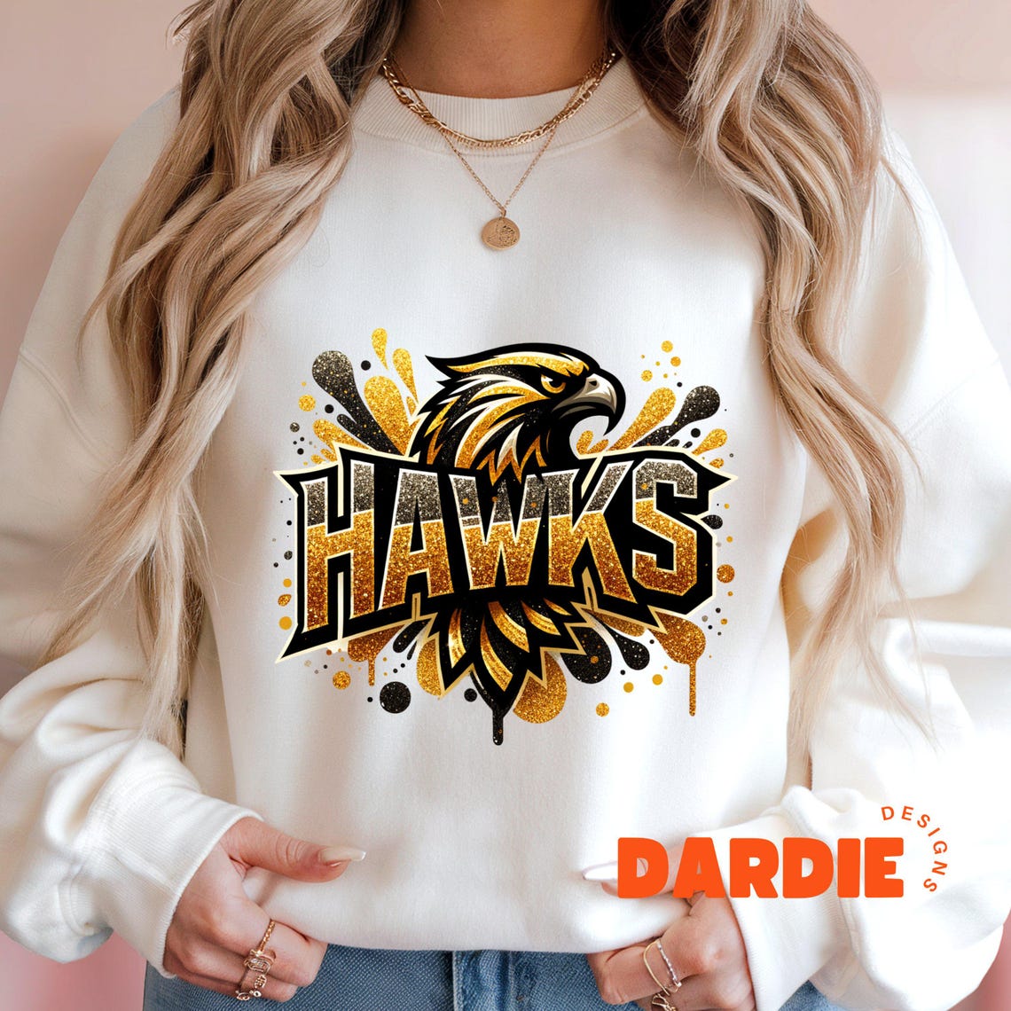 Hawks PNG Hawk Png Colt Png Bling Glitter Hawk School Spirit Png ...