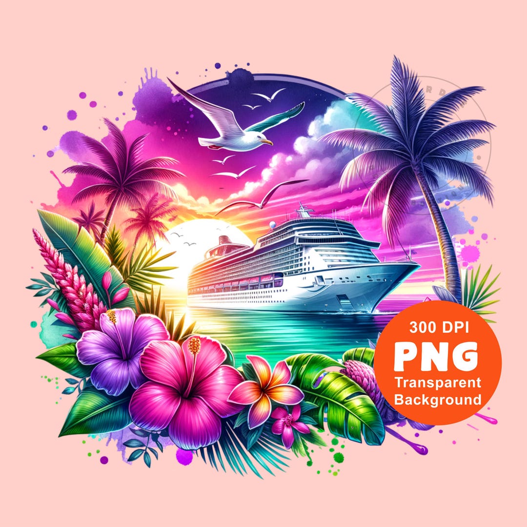 Colorful Cruise Ship PNG Cruisin Png Tropical Family Cruise Honeymoon ...