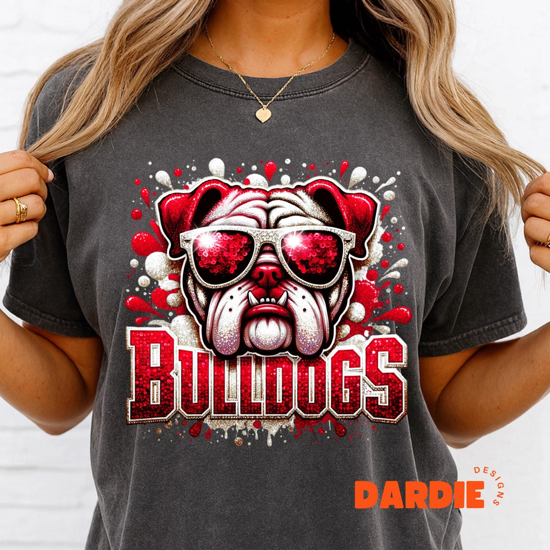 Bulldogs PNG: Red White School Spirit Sports Team Mascot Sublimation ...