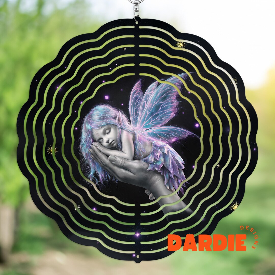 Fantasy Fairy Wind Spinner Sublimation PNG Celestial Magical Pixie ...