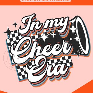 In My Cheer Era PNG Cheer Mom Checkerboard Png 80s 90s Black White ...