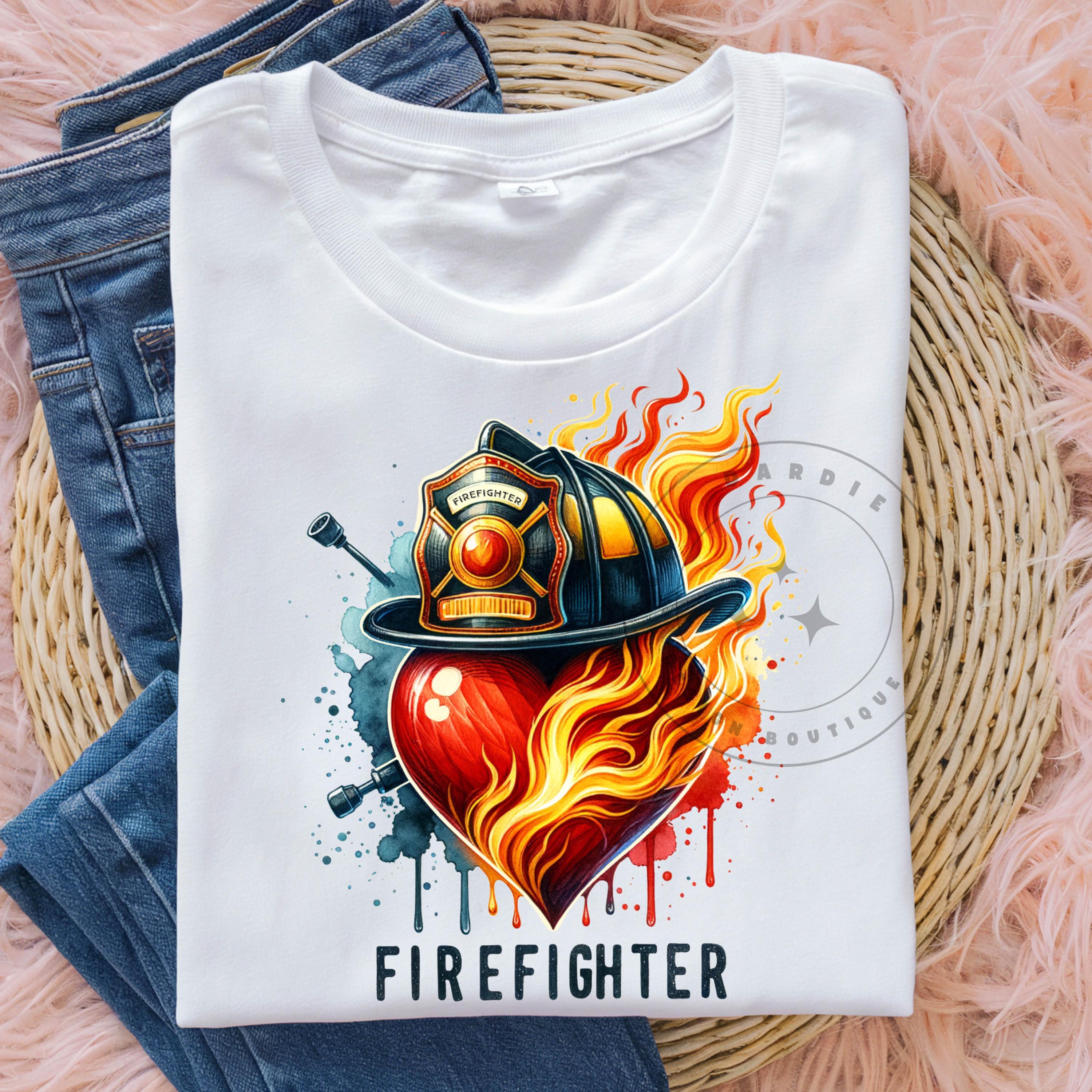 Firefighter PNG Occupation PNG Fireman Shirt Sublimation Design ...