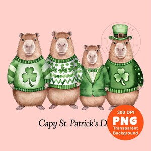 Capy St Patty's Day PNG Capybara St Patrick's Day Png Tshirt ...