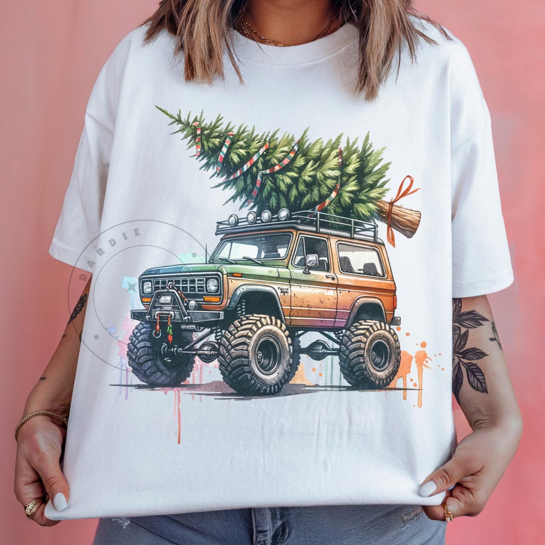 Offroading Christmas PNG Christmas Tree on Truck SUV 4x4 Wheeling Rock ...