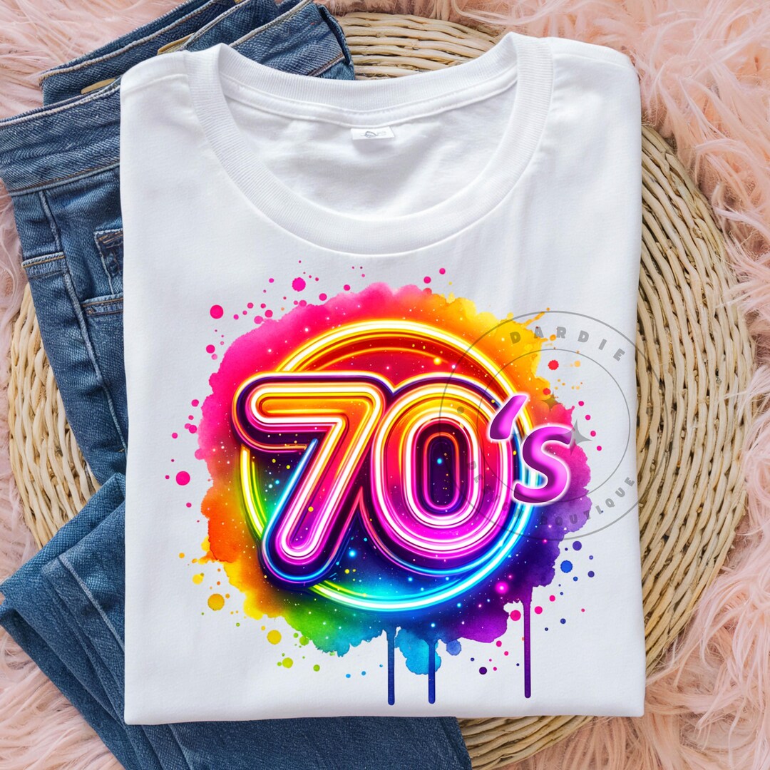 70s PNG Retro Neon Seventies PNG Sublimation Design Trending Clipart ...