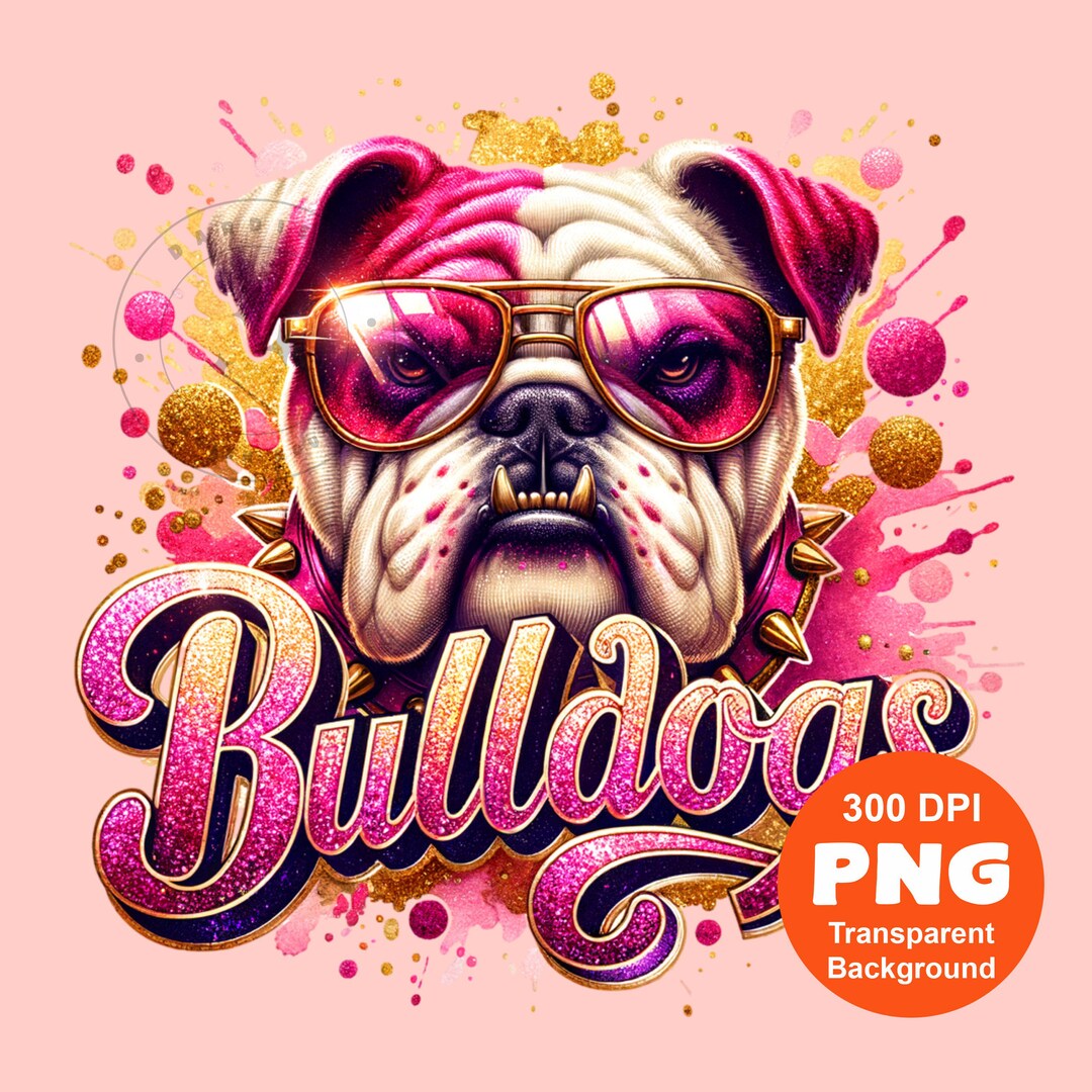 Bulldogs PNG Mascot Png Bulldogs Png Bling Glitter Bulldog School ...
