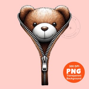 Teddy Bear PNG Zipper Teddy Bear Png Stuffed Bear Tshirt Sweatshirt ...