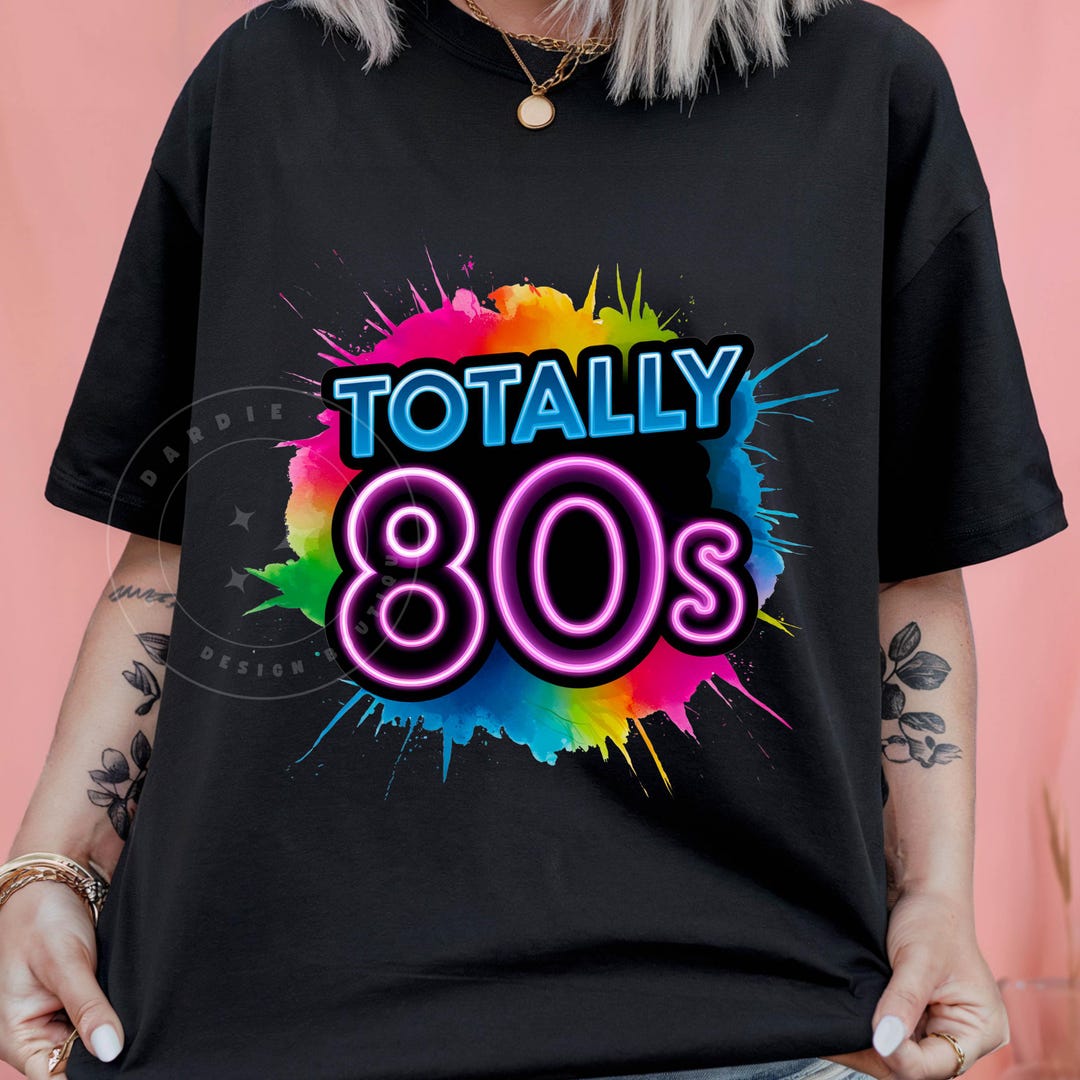 Retro 80s PNG Neon Watercolor Totally 80s Png 80s Kid Grew up in the ...